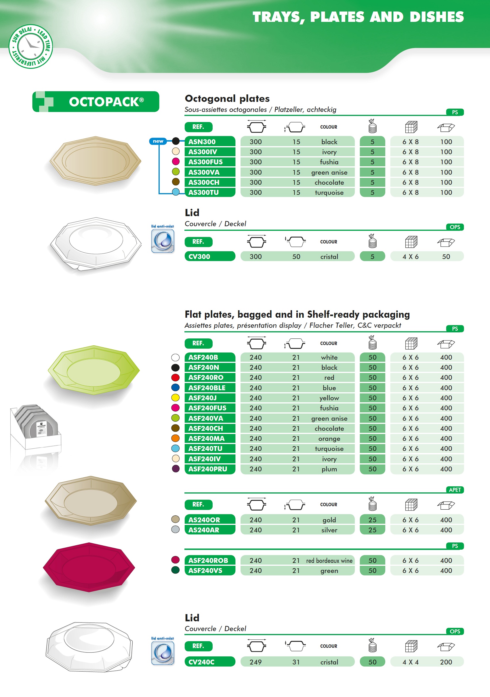 ΣΥΣΚΕΥΑΣΙΕΣ ΤΡΟΦΙΜΩΝ - OCTOPACK. Οκτάγωνα πιάτα & σαλατιέρες σε διάφορα ...